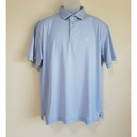 Rhoback | Shirts | Rhoback Mens Blue Striped Polo Shirt | Poshmark